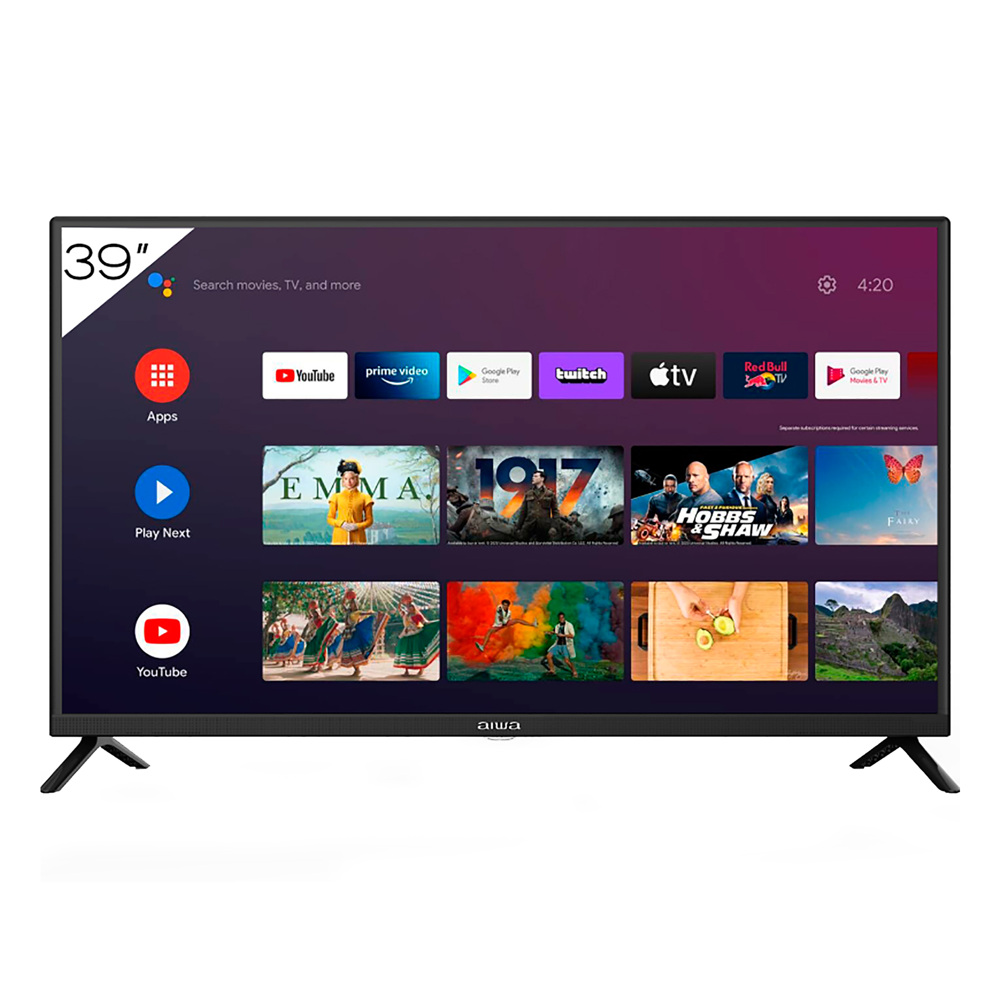 Smart Tv Aiwa Aw39b4sm 39'' Led Hd 60hz Isdbt Android TV - PcService