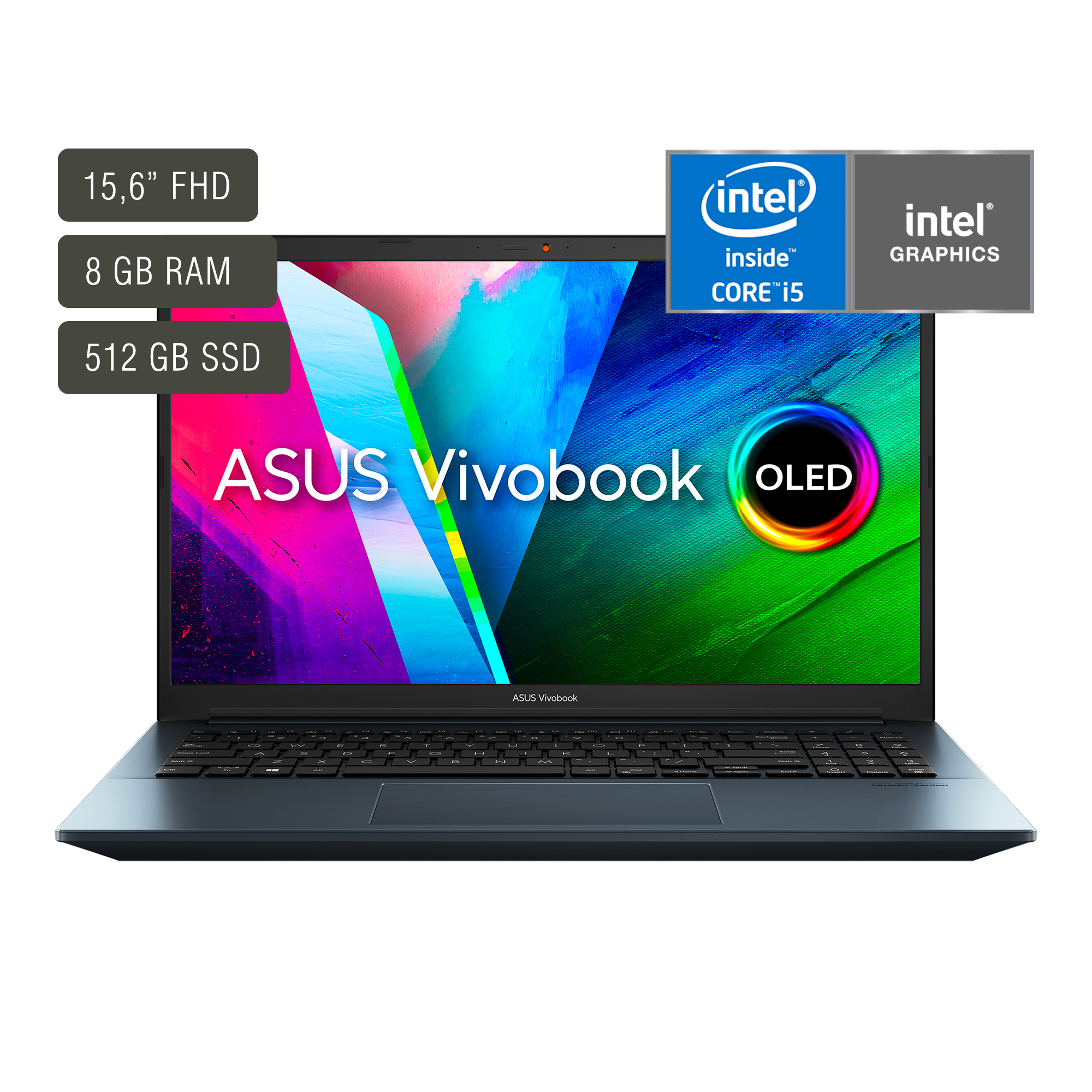 Notebook Asus 15,6'' Core I5 8gb 512gb Win11 - AK3500PAL1347W
