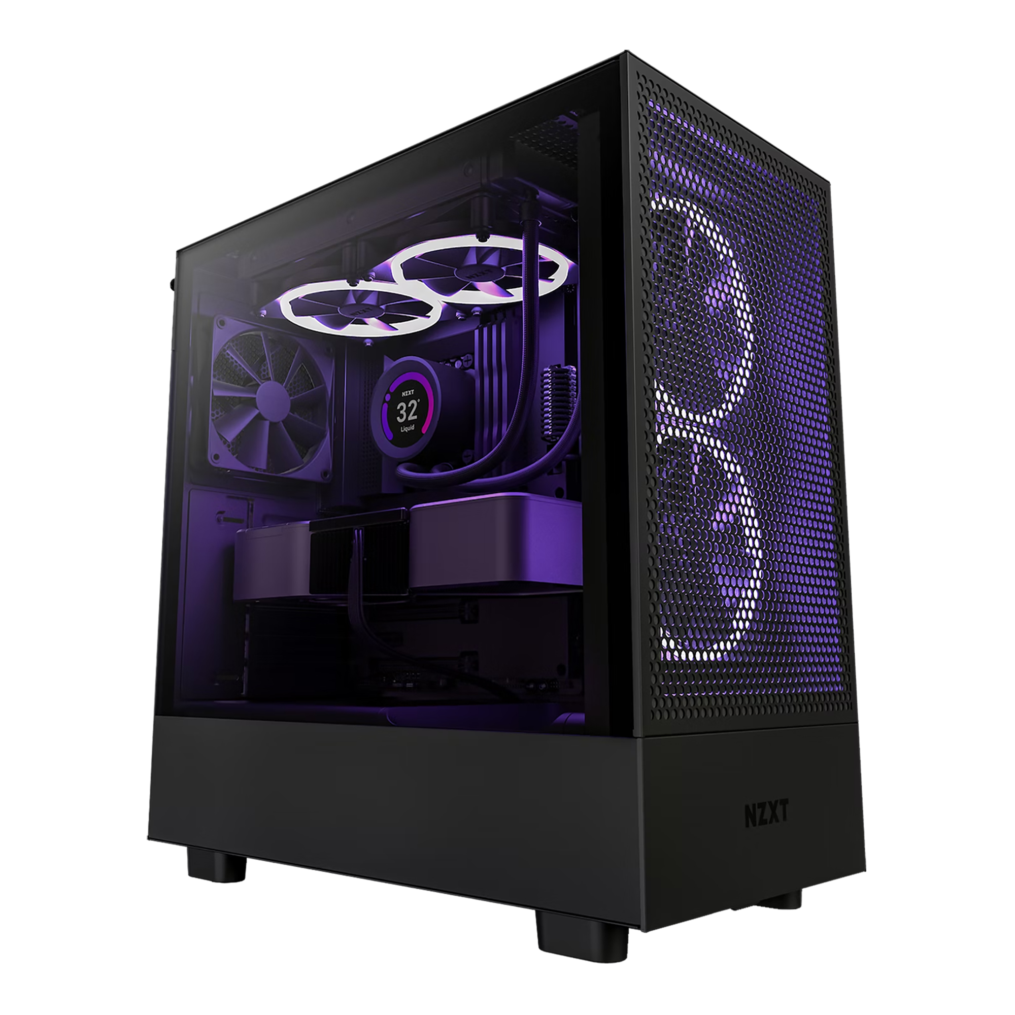 Gabinete Medio Compacto Nzxt H5 Flow Ventana Vidrio Templado - PcService