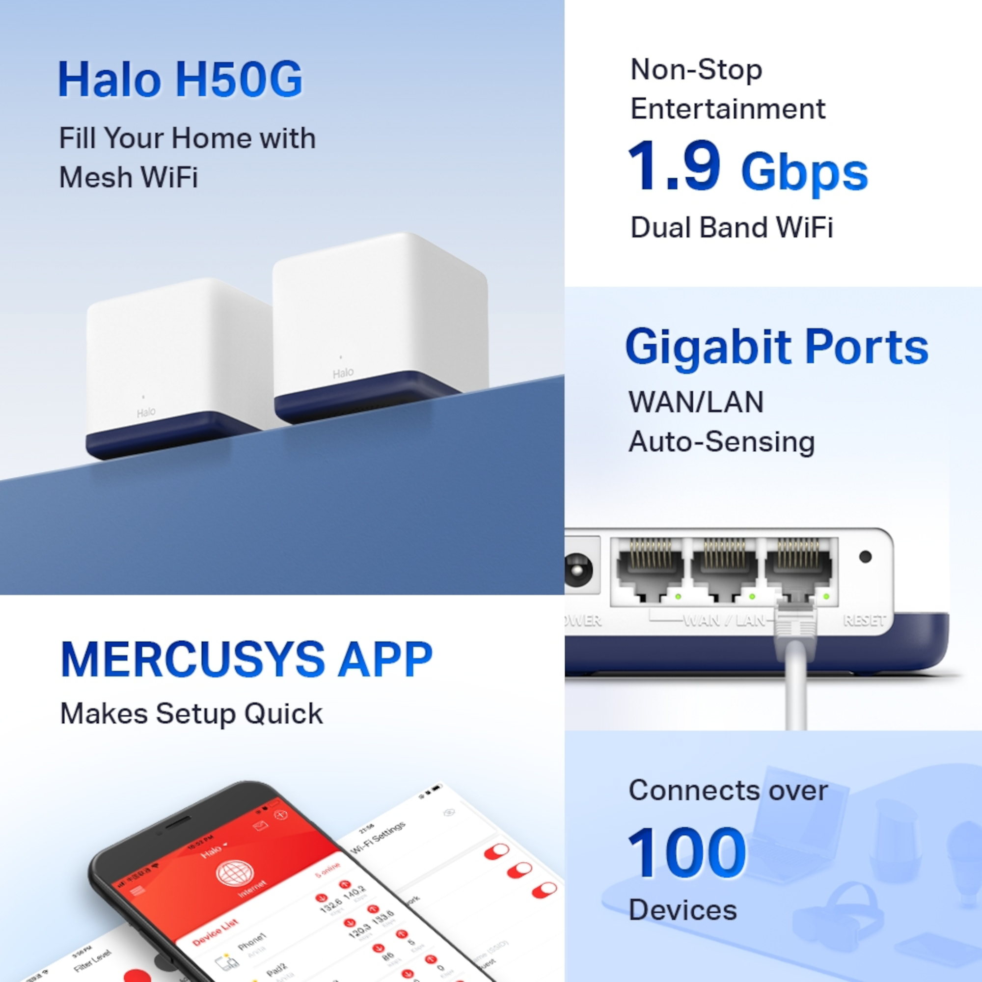 Access Point Mercusys Halo H50g Ac1900 Pack X2